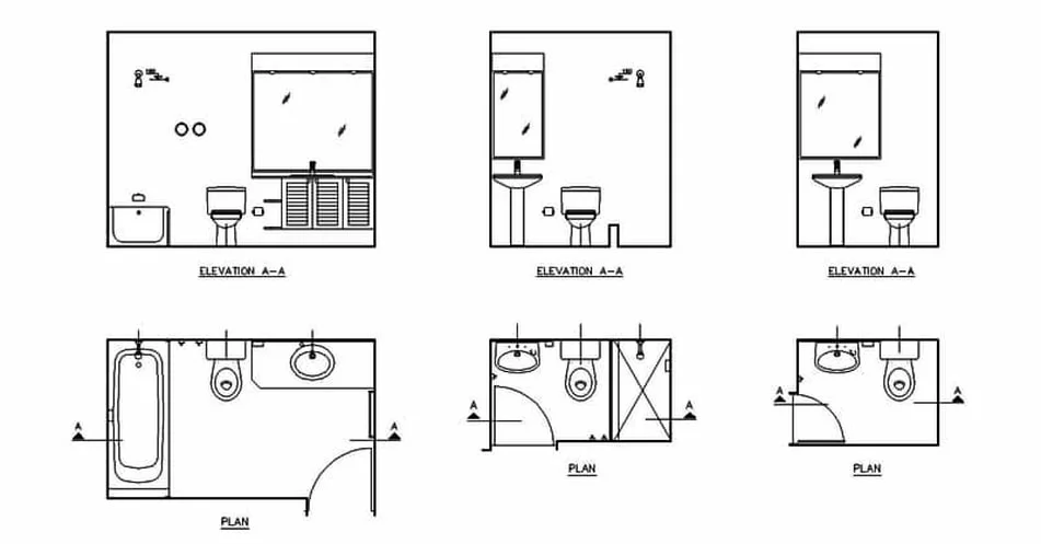 toilet cad blocks dwg plan CAD Blocks | Cadizio
